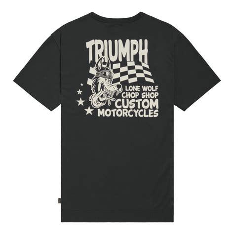 Lone Wolf Graphic Tee In Black Triumph Heritage