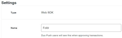 duo two factor authentication foldr