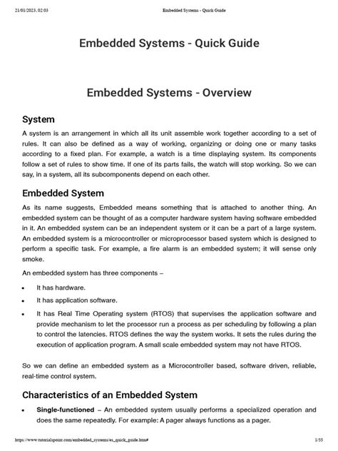 embedded systems quick guide pdf microcontroller central