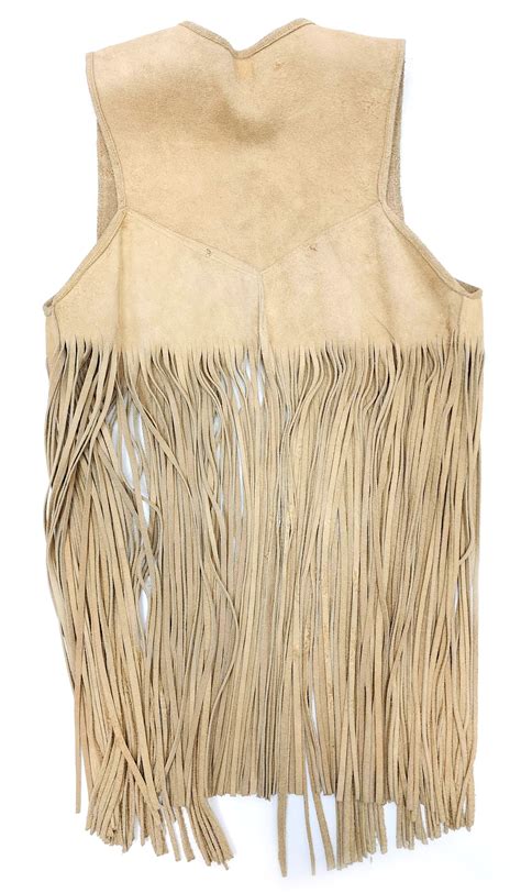 Lot Native American Deer Hide Fringed Leather Vest