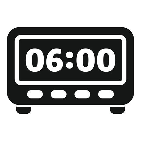 Digital Clock Showing Six Oclock Icon Glyph Style 48293824 Vector Art
