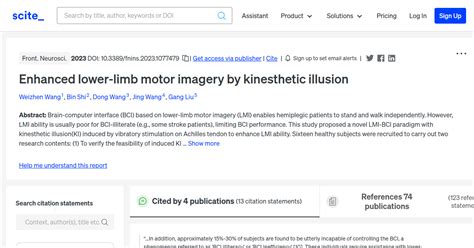 Enhanced Lower Limb Motor Imagery By Kinesthetic Illusion