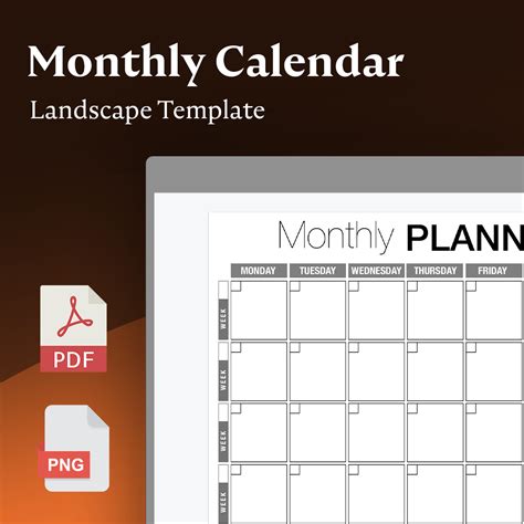 Monthly Calendar Book Template