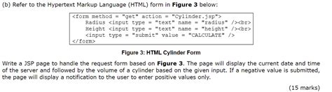 Solved B Refer To The Hypertext Markup Language HTML Chegg