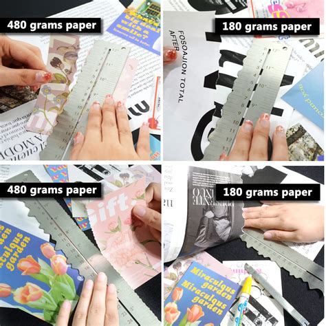 3pcs Stainless Steel Metal Paper Tearing Ruler Craft