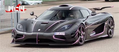118 Mcm Koenigsegg One 1 Carbon With Pink Deco Resin Car Model