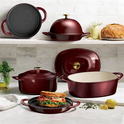 4 Piece Stackable Enamel Cast Iron Cookware Set Tramontina Usa