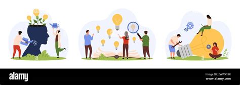 Development Export And Creation Of Creative Ideas Tiny People Grow