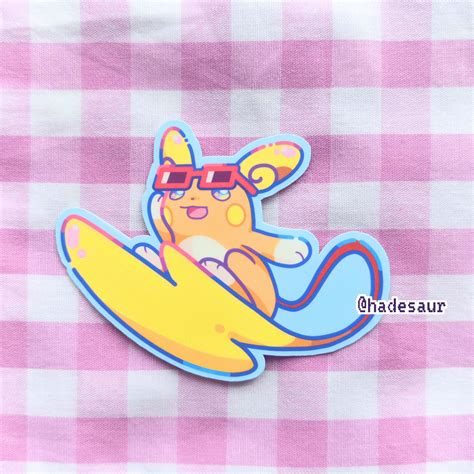 Alolan Raichu Noggles Waterproof Matte Vinyl Sticker Hadesaur