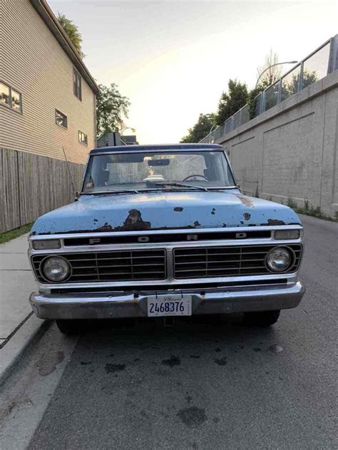 1974 Ford F100 Pickup Blue Rwd Automatic Ranger Xlt For Sale