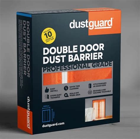 Dustguard Double Door Dust Barrier Easy Install 215cm H X 150cm W