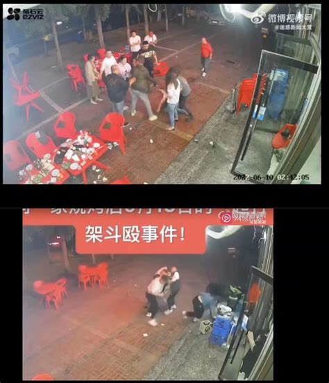 “多男围殴女性”烧烤店被指曾有过暴力事件：两男子用酒瓶互殴直击现场澎湃新闻 The Paper