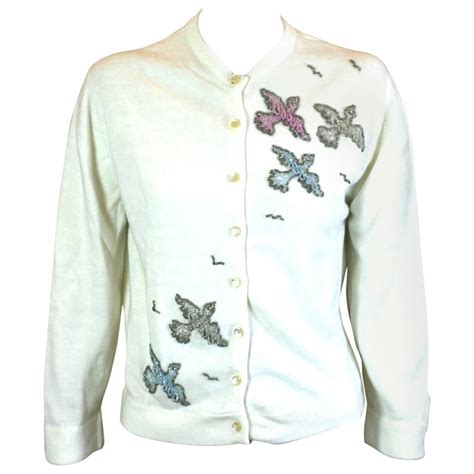 Beaded Birds Cardigan For Sale At 1stdibs Sweaters For Birds Birds