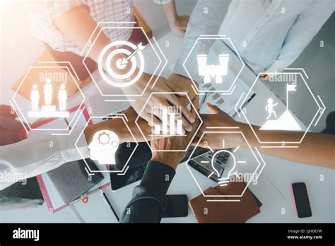 Successful Business Development Plan Hand Of People Working Assemble