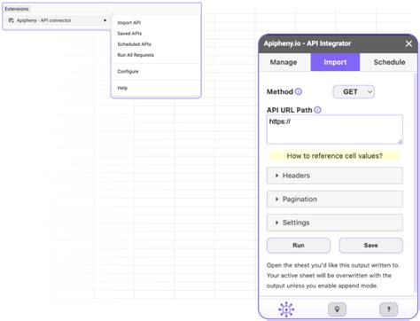 Apipheny API Connector For Google Sheets