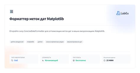 Мастерство в форматировании меток дат matplotlib labex