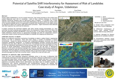 Pdf Potential Of Satellite Sar Interferometry For Assessment Of Risk Of Landslides Case