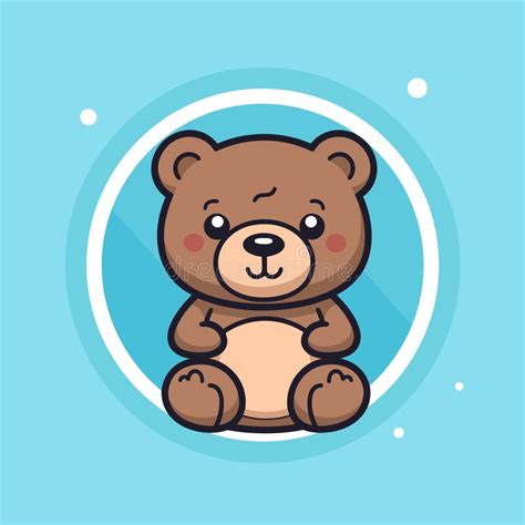 Bear Bear Hand Drawn Comic Illustration Cute Vector Doodle Style
