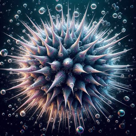 Spiky Bubbles Bubbles With Small Sharp Spikes Stock Illustration