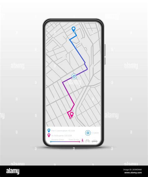 Mobile Navigation Gps Navigator Route Map Application Search Destination Direction Or