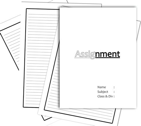 Waytobuy A4 40 Black Border Paper With 2 Front Page Of Assignment For