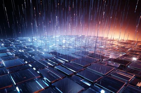 Futuristic Dimensionality Cube And Grid Space In Detailed 3d Rendering Stock Illustration