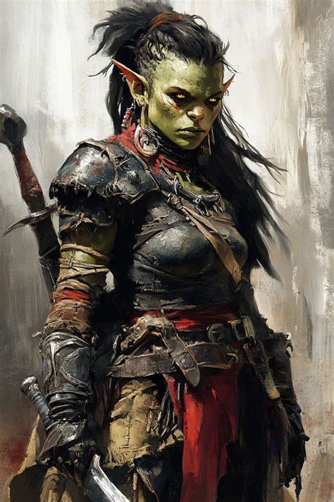 Dandd Orc Warrior Female Guerrieri Disegni