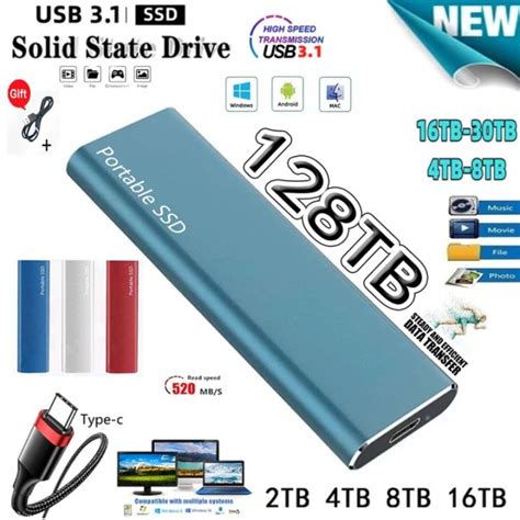 ☃ New External Drive Hdd Portable 1tb Ssd 2tb 4tb 8tb Externo Hard