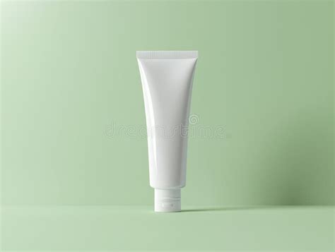 Clean And Modern Facewash Tube Mockup With White Label Stock