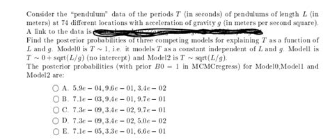 Solved Consider The Following DATA To Solve The Problem T Chegg