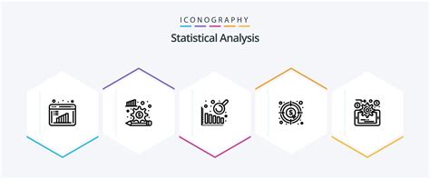 Statistical Analysis 25 Line Icon Pack Including Online Evaluation Analytics Business