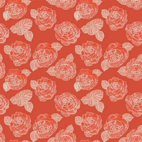 Premium Photo Rose Tile Pattern Floral Design Tilework Patterned