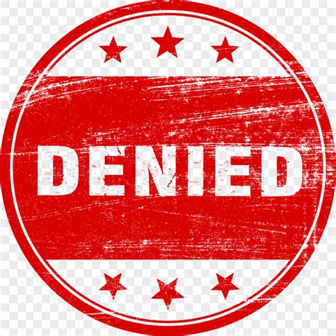 Denied Round Red Stamp Icon Citypng