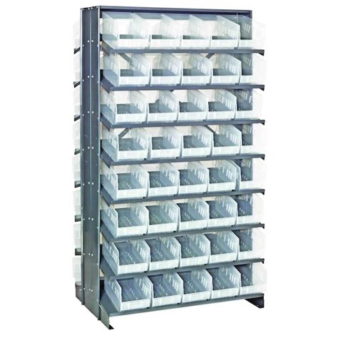 Quantum Storage Systems Double Sided Pick Rack W80 Clear Bins Qprd