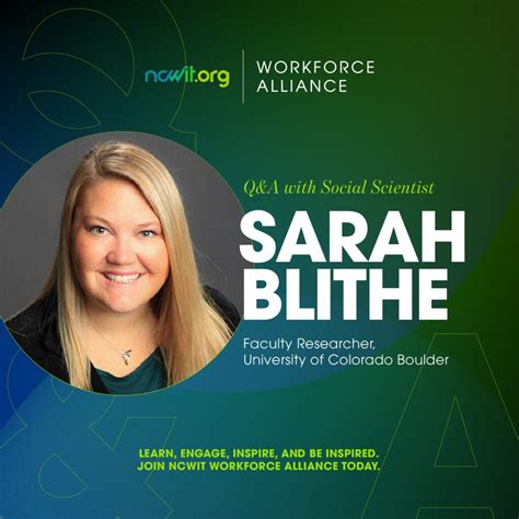 Social Scientist Qanda With Sarah Blithe Ncwit