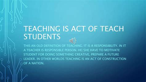 What Is Teaching Pptx
