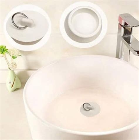 White Rubber Bathtub Plug Wash Basin Bathtub Plug Drain Pipe Plug Plug