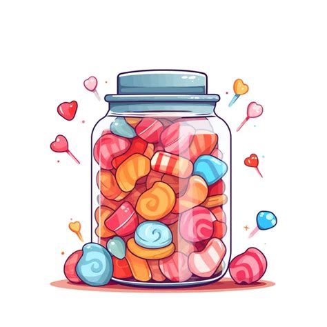 Vintage Candy Jar Clip Art