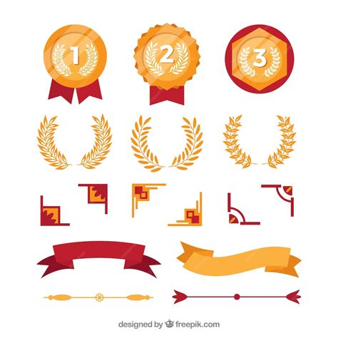 Premium Vector Elegant Certificate Element Collection With Flat Design