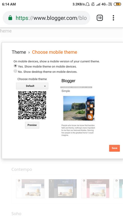 how to edit mobile theme for mobile device blogger community