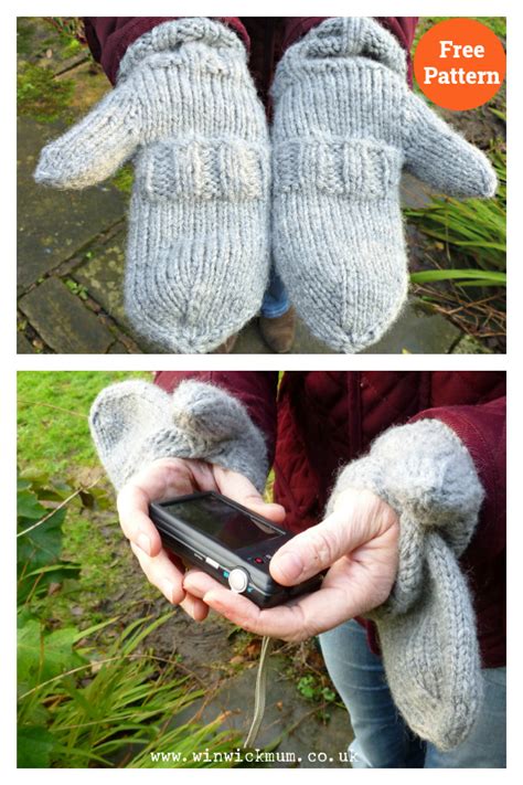 10 Flip Top Mittens Knitting Patterns