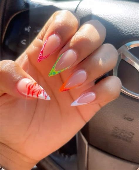 Cute Summer Nails Oval Shape Nails Summer Stiletto Short Stilleto