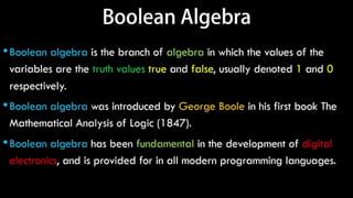 Basic Boolean Logic PPT