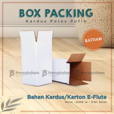 Jual Box Kardus Baru 6x6x12 Cm Dus Packing E Flute Kardus Karton