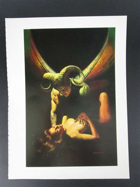 Boris Vallejo Vintage Art Nude Woman Gga Horned Demon Ram Ammon Fantasy Print 2064358685