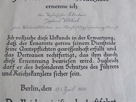 Third Reich Promotion Document Signed By Erhard Milch Item 98809