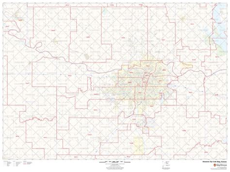 Shawnee Zip Code Map Kansas Shawnee County Zip Codes