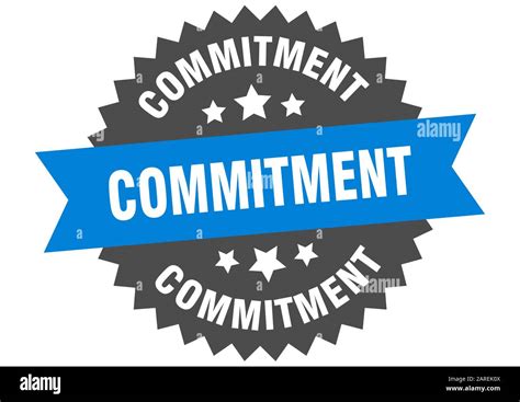 Commitment Sign Commitment Circular Band Label Round Commitment