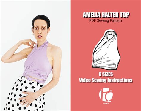 Easy Halter Top Sewing Pattern Elastic Wrap Top Pattern For Women Open