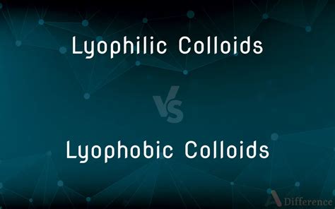 Lyophilic Colloids Vs Lyophobic Colloids — Whats The Difference
